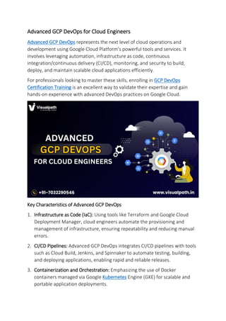 GCP DevOps Certification Training | GCP DevOps Online Training | PDF
