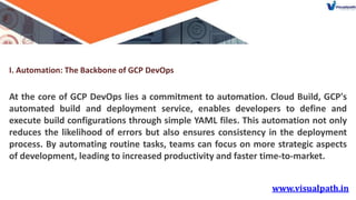GCP DevOps Training institute in Ameerpet - Visualpath.pptx | Cloud Computing | Internet