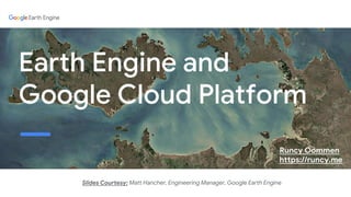 Earth Engine on Google Cloud Platform (GCP) | PDF