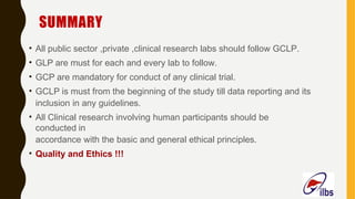 Comprehensive Overview of Good Laboratory, Clinical, and Clinical Lab ...