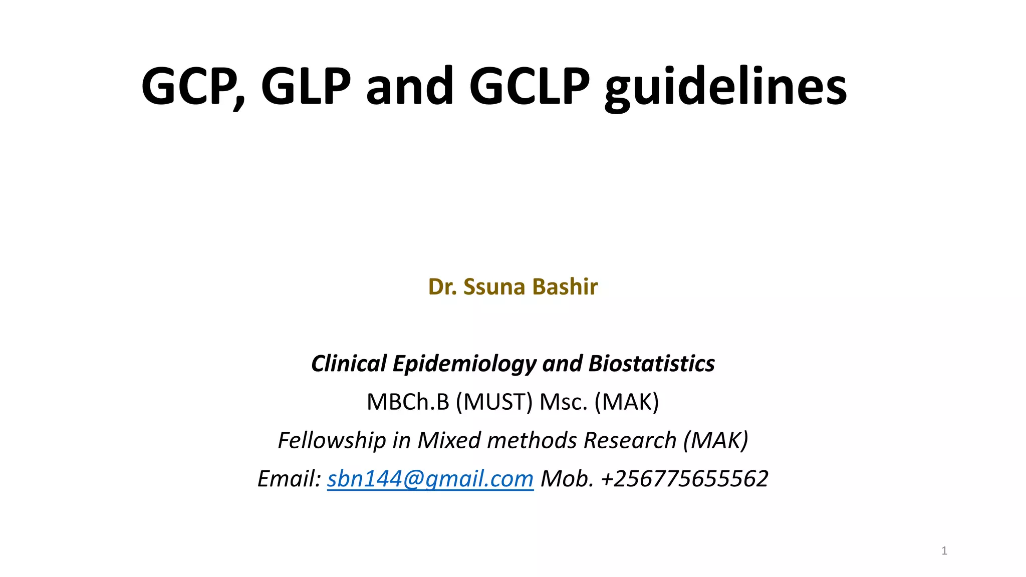 Gcp,glp,gclp presentation | PPTX