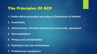 Gcp guidelines | PPTX | Pharmaceutical Drugs | Medical Health