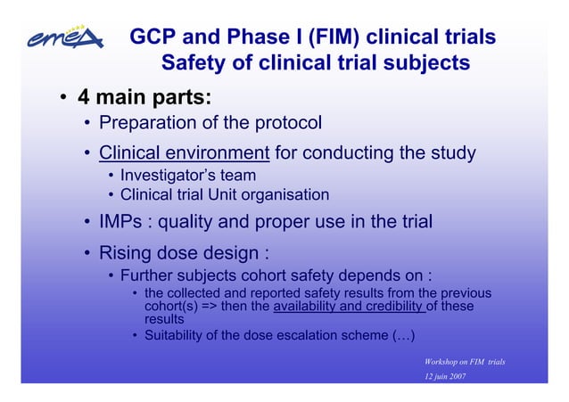 Gcp inspections and phase i clinical trials | PDF