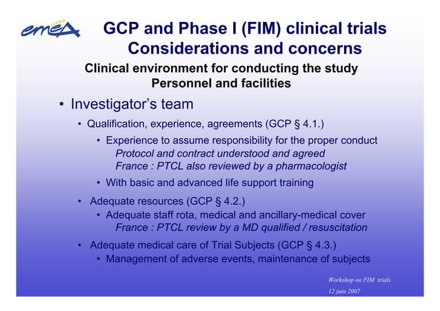 Gcp inspections and phase i clinical trials | PDF