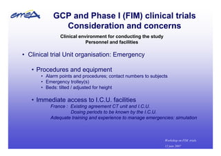 Gcp inspections and phase i clinical trials | PDF