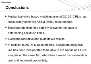 Combining Methods CAN/CGSB-3.0 and ASTM D-5580 in a Single GC Platform ...