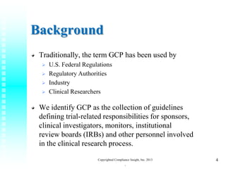 GCP Overview by Compliance Insight, Inc. | PPTX
