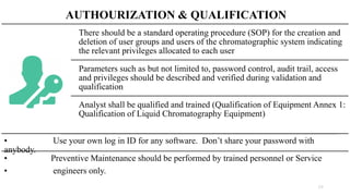 Good chromatography practices - requisites and guidelines | PPTX