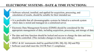 Good chromatography practices - requisites and guidelines | PPTX