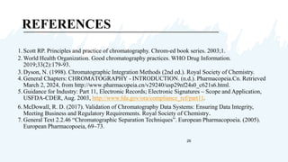 Good chromatography practices - requisites and guidelines | PPTX