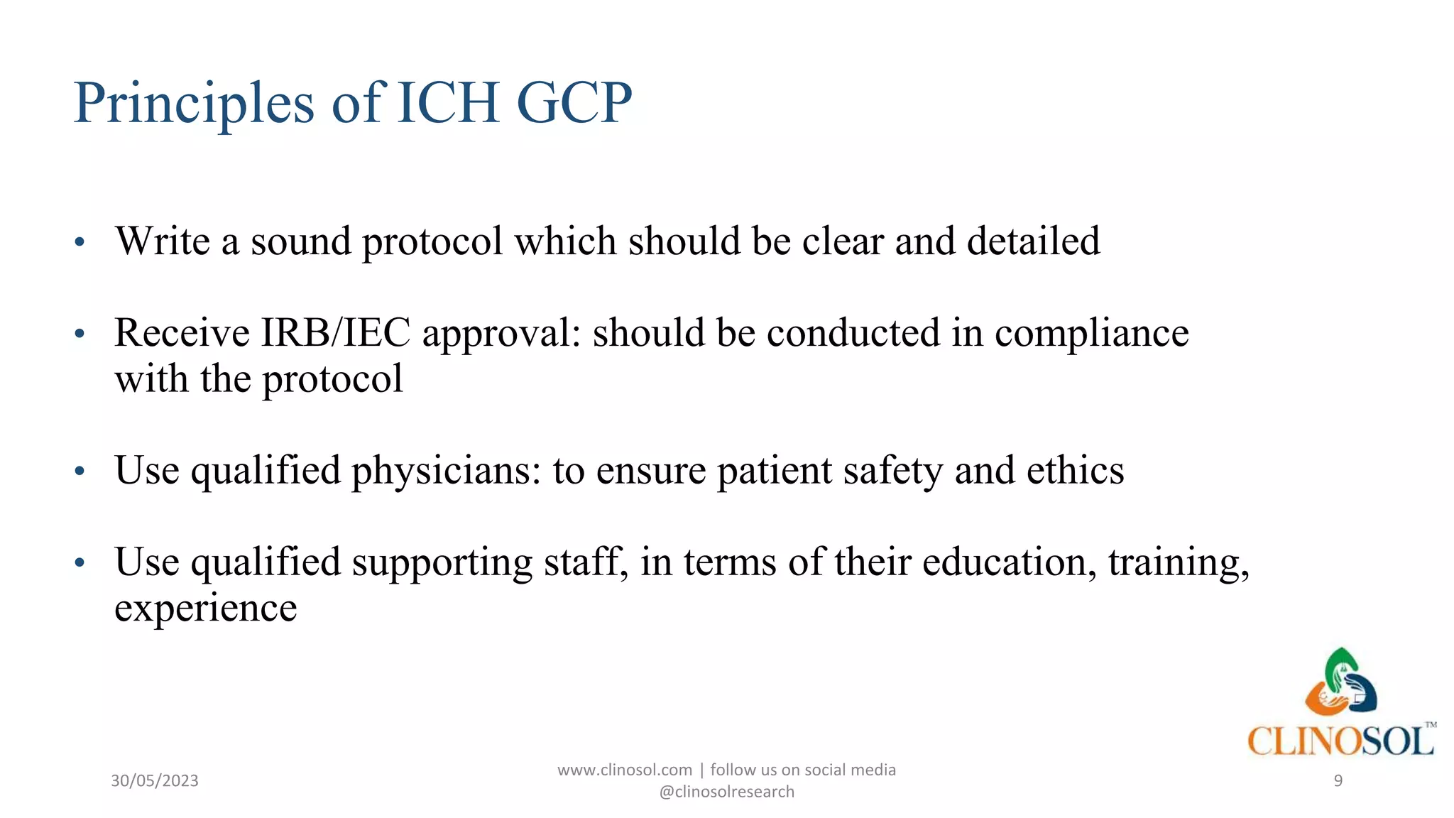 Introduction to Good Clinical Practice (GCP) Guidelines: Ensuring ...