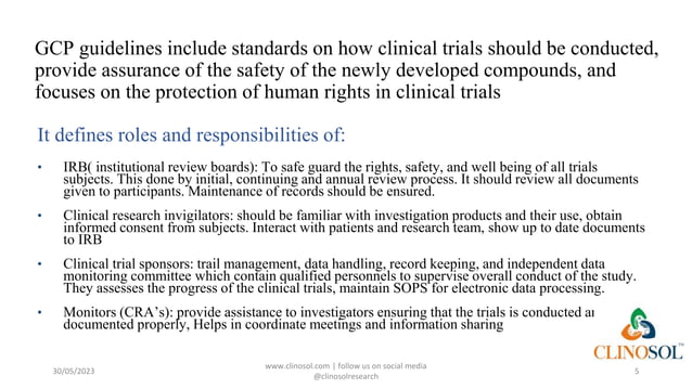 Introduction to Good Clinical Practice (GCP) Guidelines: Ensuring Quality in Clinical Research ...
