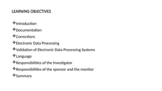 Good Clinical Practices(GCP) -Documentation | PPTX