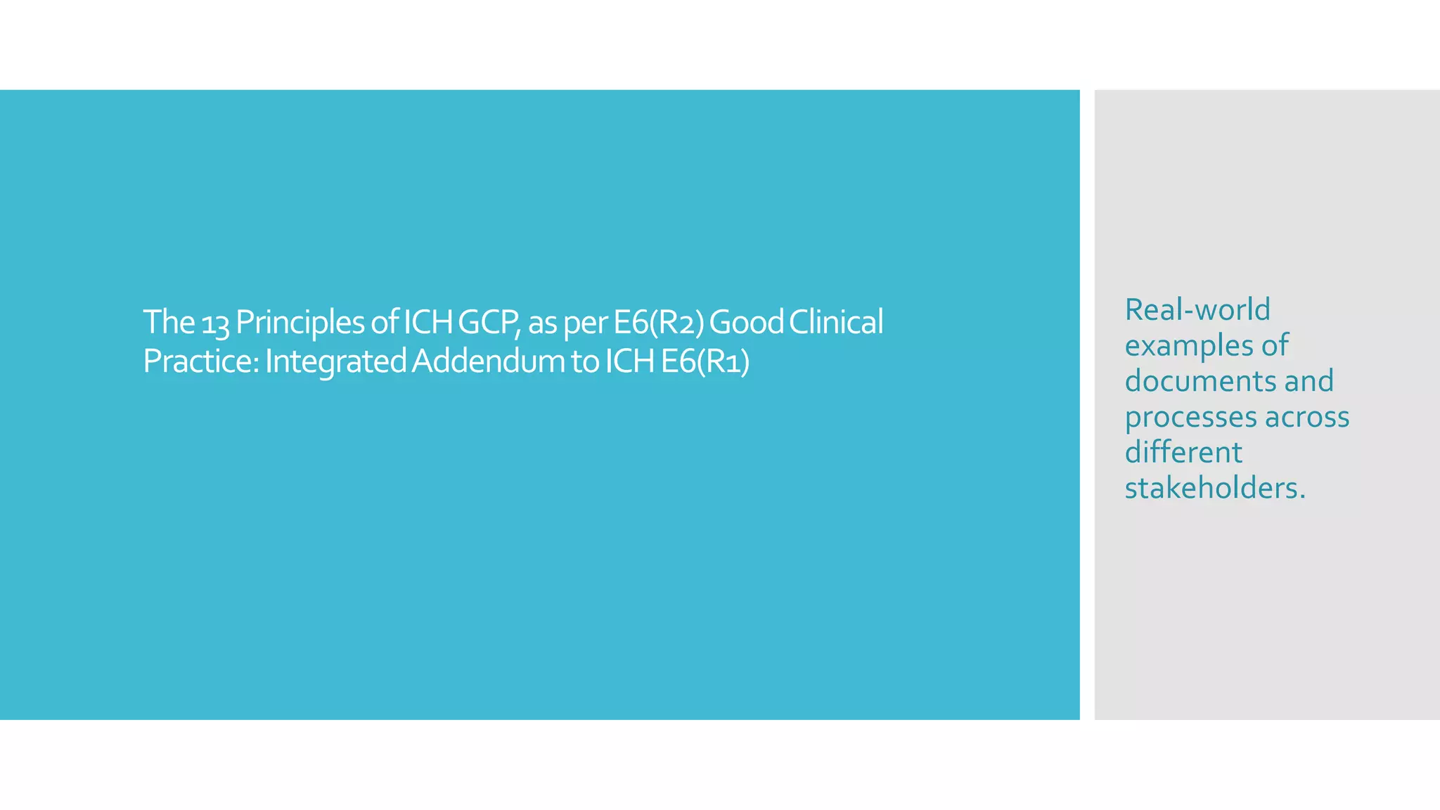 Gcp principles and their applications | PPT