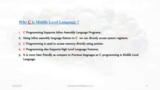 Presentation on C-language | PPT