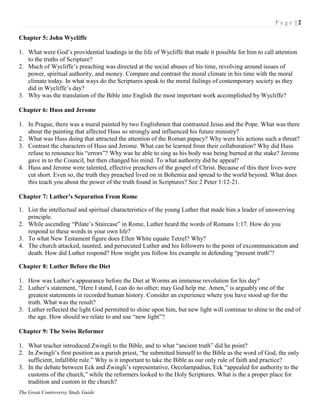 The Great Controversy Study Guides Questions | PDF