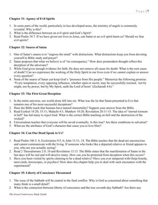 The Great Controversy Study Guides Questions | PDF