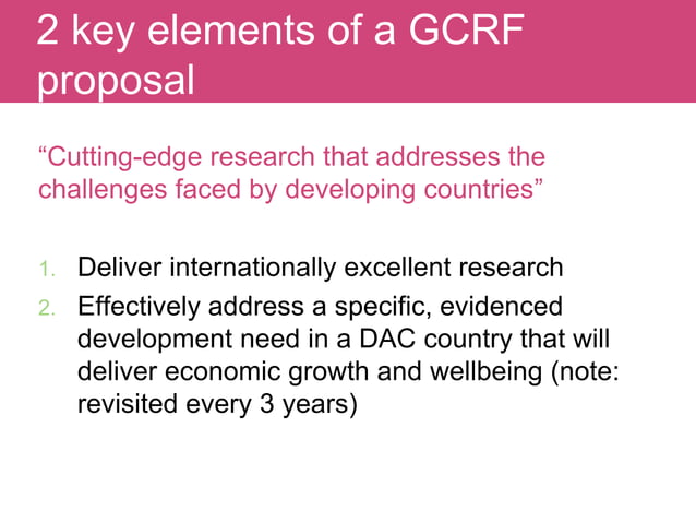 How to write a winning GCRF proposal | PPT