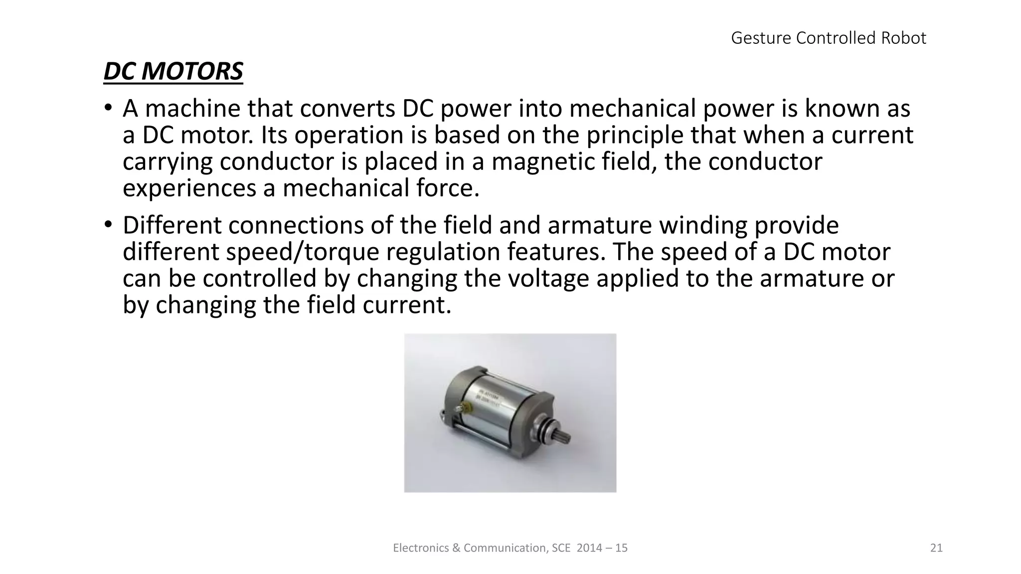 GESTURE CONTROL ROBOT | PPTX