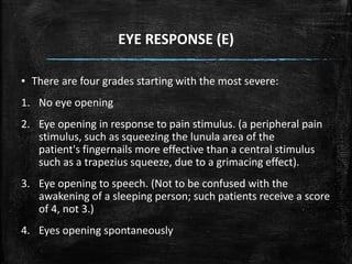 Gcs( GLASGOW COMA SCALE) | PPTX