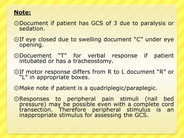 gcs(Glasgow Coma Scale) ppt to understand.pptx | First Aid | Injuries