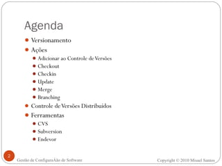 GCS - Aula 07 - Sistemas de Controle de Versões | PPT