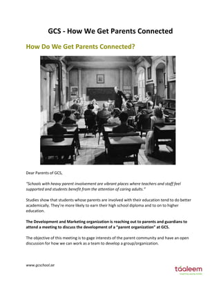 GCS - How We Get Parents Connected | PDF