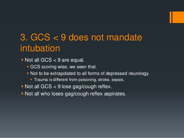 Glasgow Coma Scale Intubation