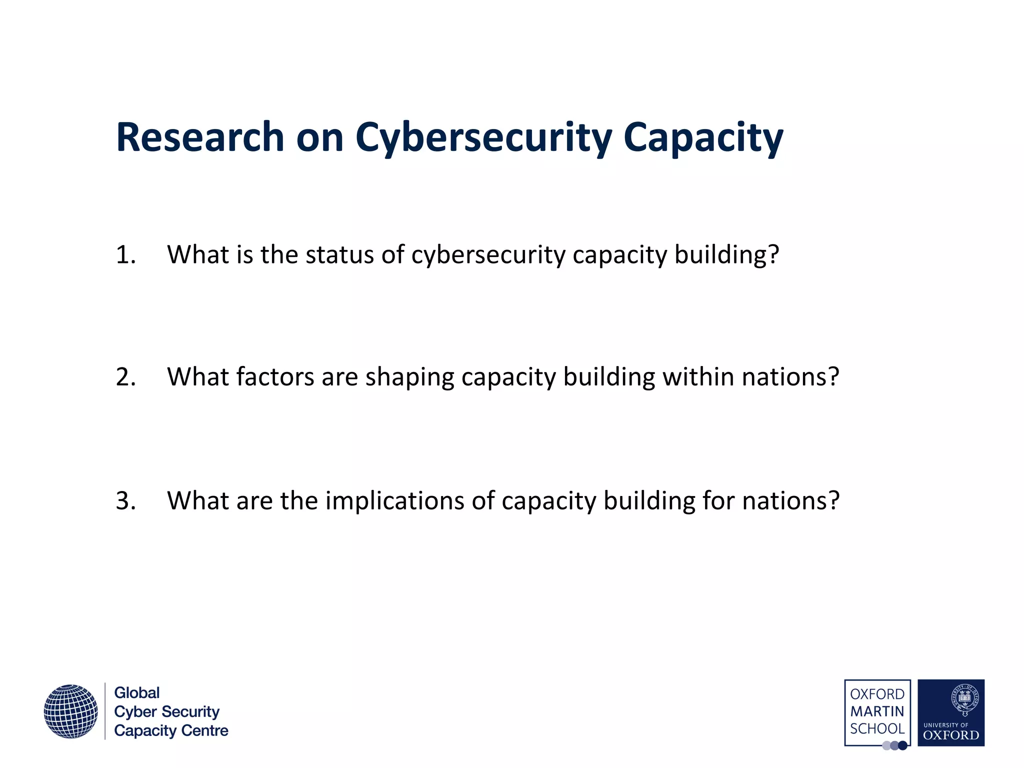 Lessons Learned from Implementing the Cybersecurity Capacity Maturity ...