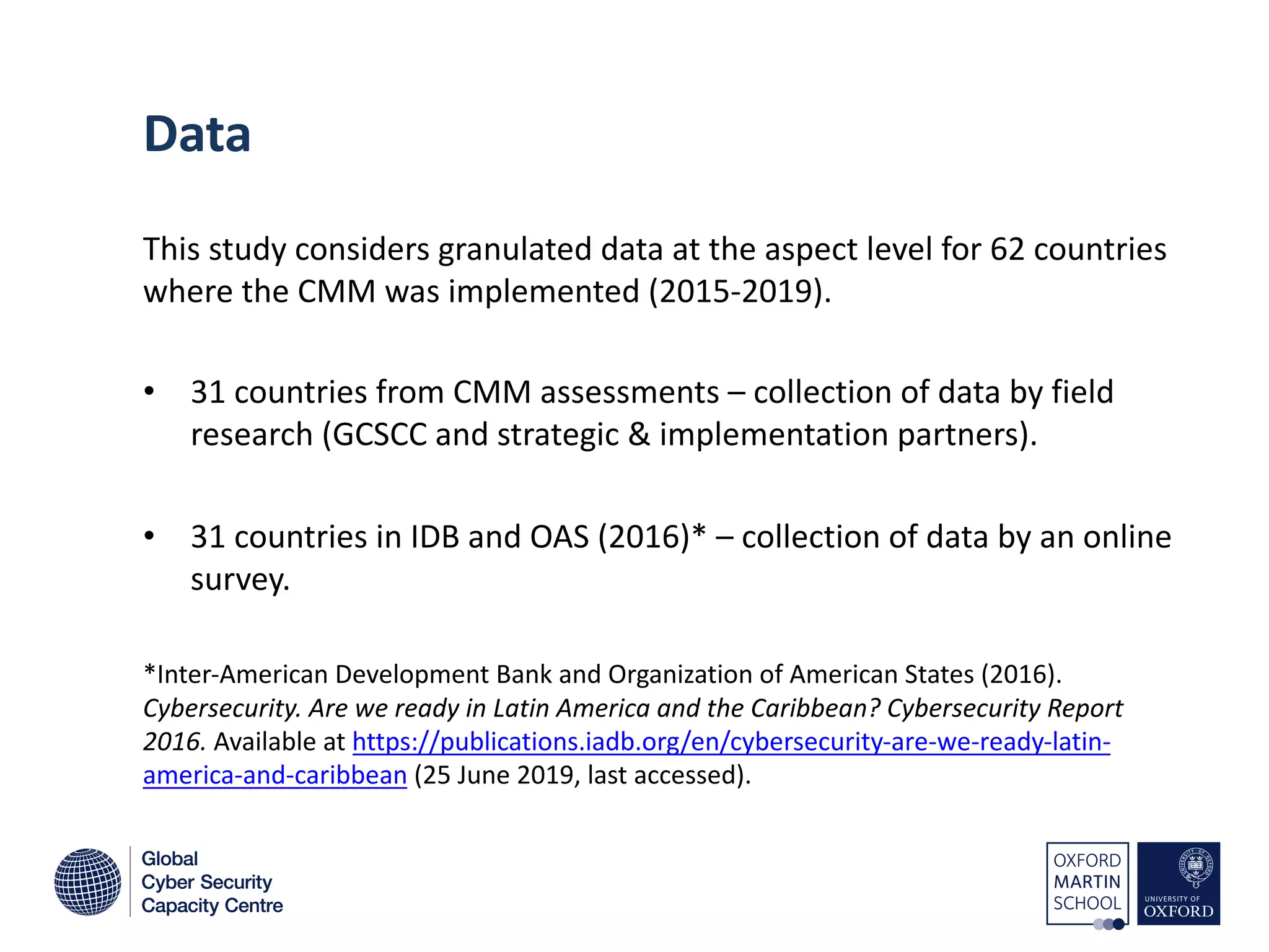 Lessons Learned from Implementing the Cybersecurity Capacity Maturity ...