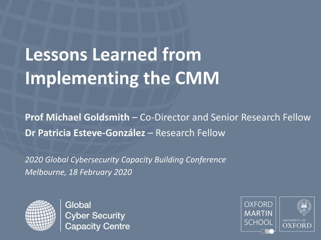 Lessons Learned from Implementing the Cybersecurity Capacity Maturity ...