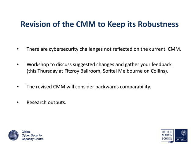 Lessons Learned from Implementing the Cybersecurity Capacity Maturity ...