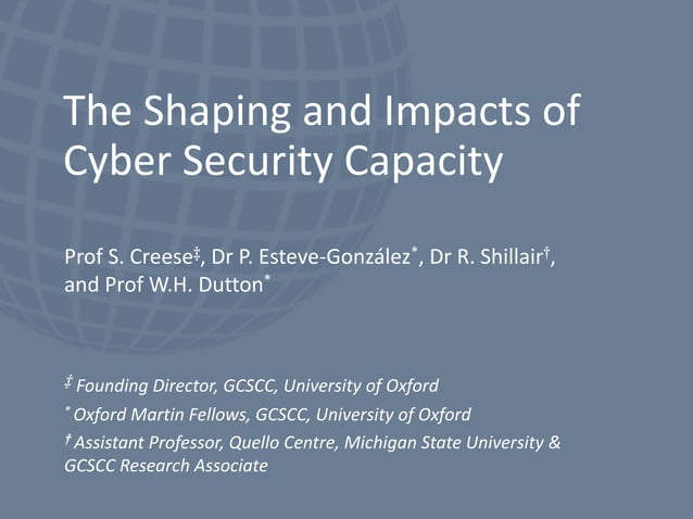 Lessons Learned from Implementing the Cybersecurity Capacity Maturity ...