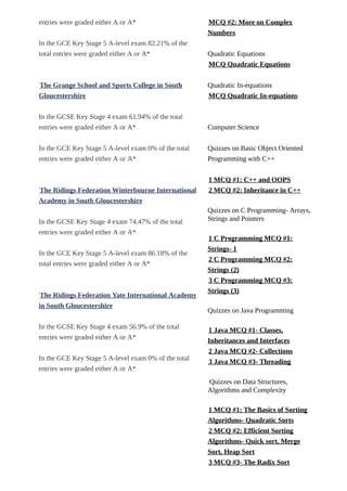 Gcse 5 - GCSE/GCE Examinations | PDF