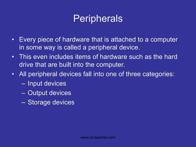 GCSE Hardware components ICT Advanced level | PPT