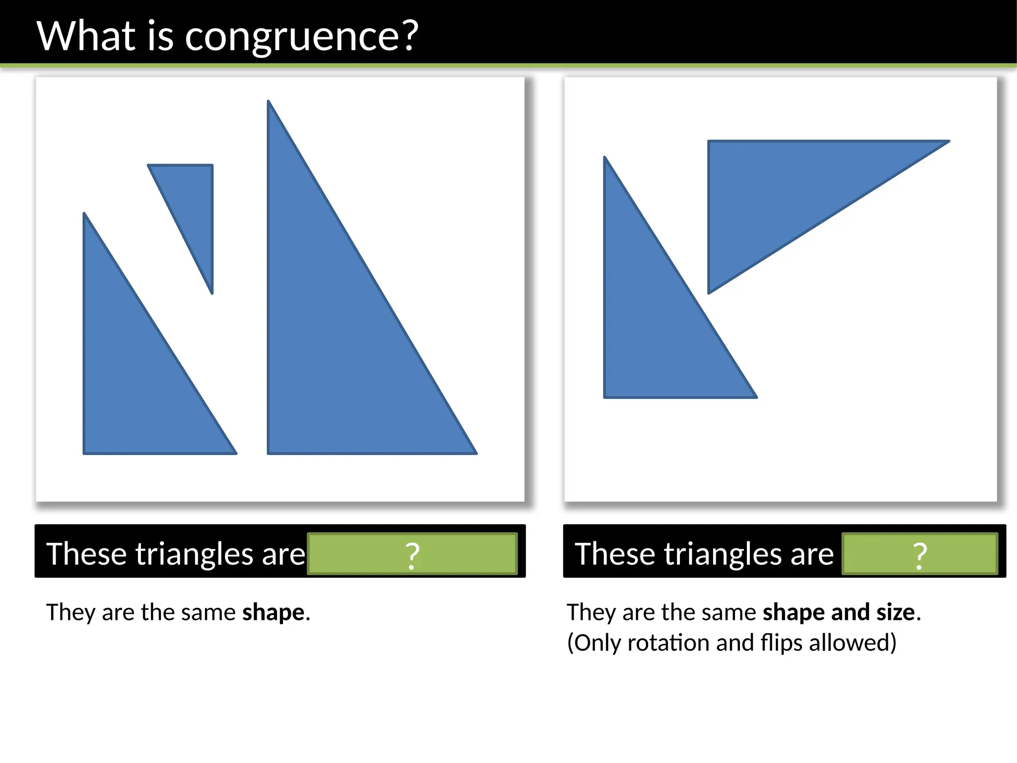 GCSE and IGCSE Congruent Triangles powerpoint | PPTX