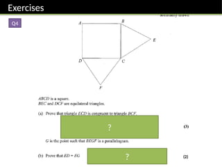 GCSE and IGCSE Congruent Triangles powerpoint | PPTX