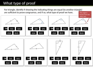 GCSE and IGCSE Congruent Triangles powerpoint | PPTX