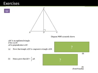 Mathematic GCSE Congruent Triangles.pptx