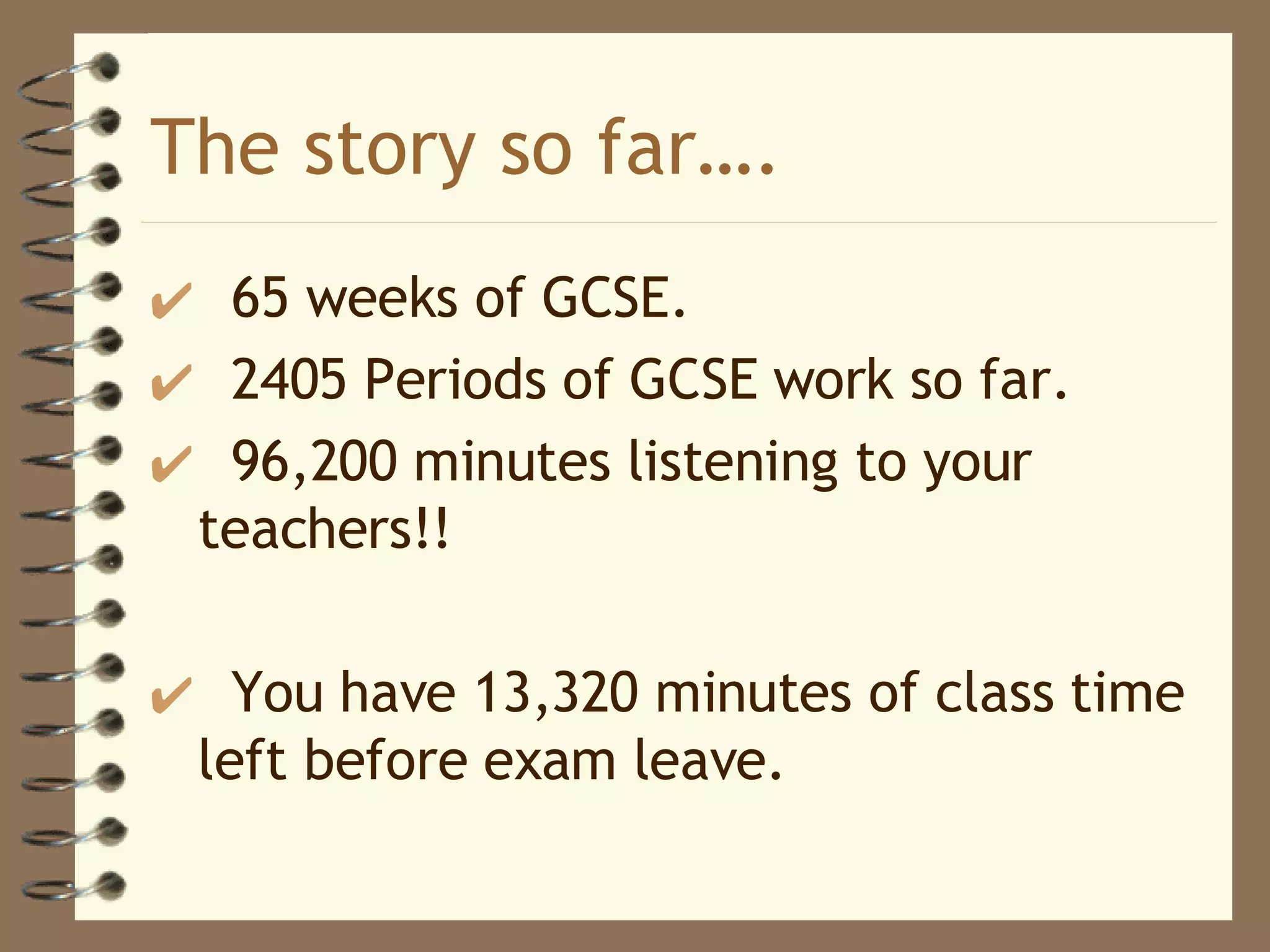 GCSE Exam Revision 2008 | PPT