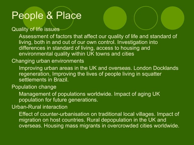 GCSE Geography 2009 Presentation | PPT