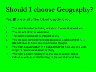 GCSE Geography @ Abbeyfield from 2009 | PPT