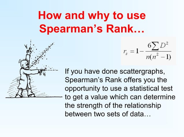 Spearman's Rank calculations | PPT