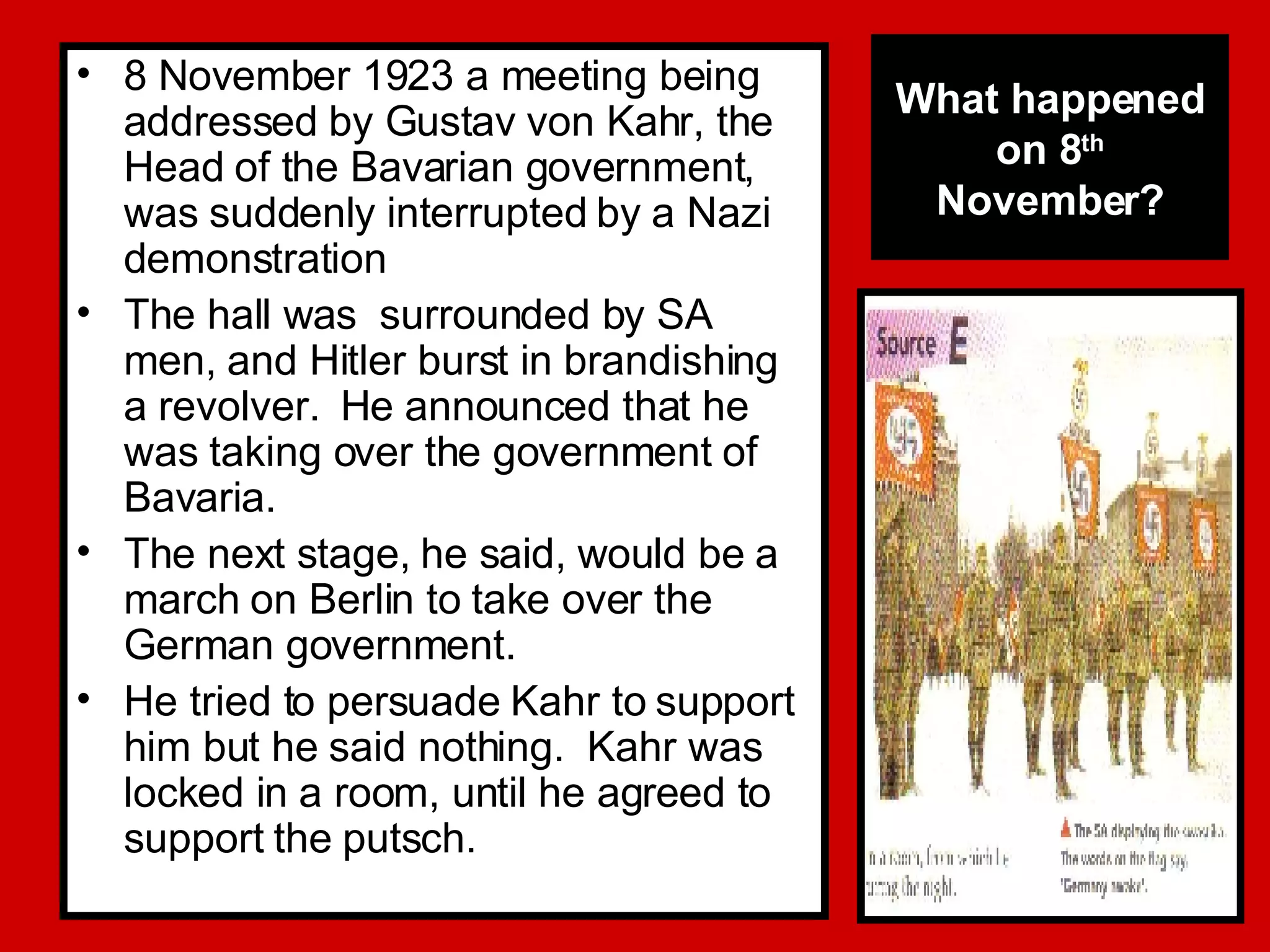 GCSE Germany - Munich Putsch | PPT