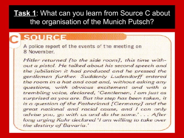 GCSE Germany - Munich Putsch | PPT