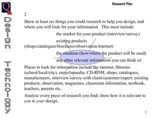 GCSE Graphic Products Portfolio Guidelines | PPT
