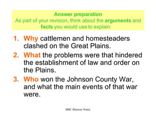 GCSE HISTORY American West Revision | PPT
