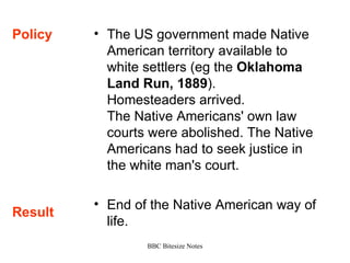 GCSE HISTORY American West Revision | PPT