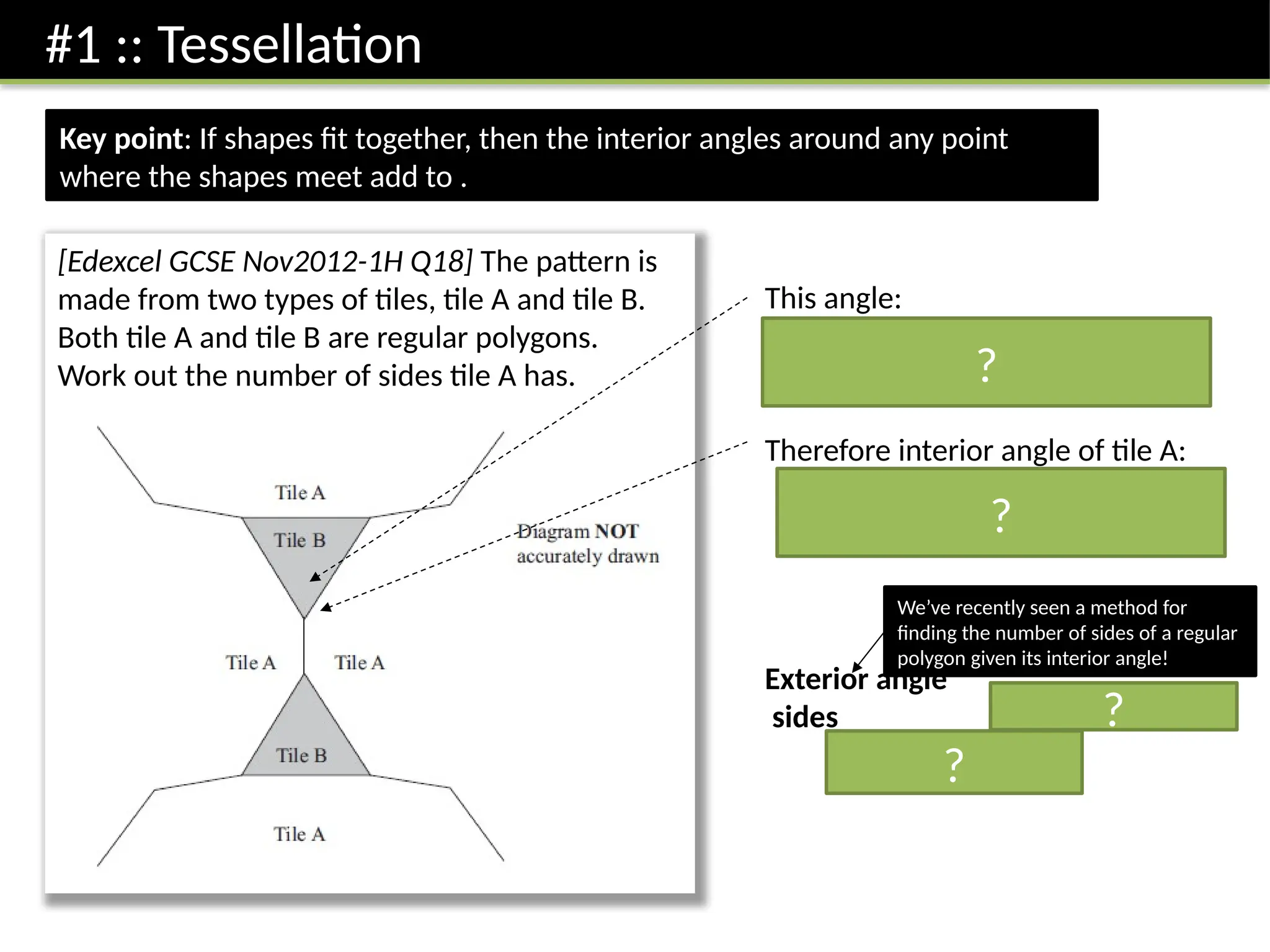 GCSE-InteriorExteriorAngle - Definitions and exercises | PPTX
