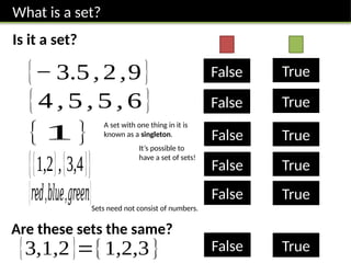 GCSE and IGCSE powerpoint on Sets and set theory | PPTX